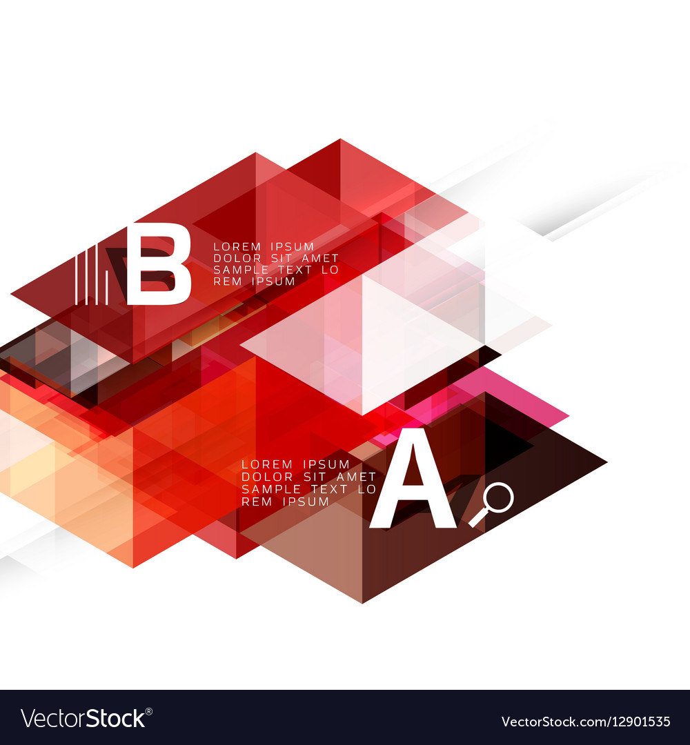 Transparent overlapping triangles Royalty Free Vector Image