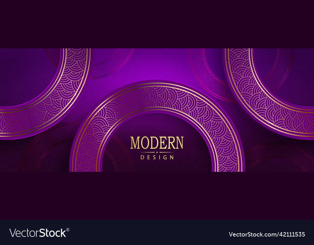 Violet texture background round frames border Vector Image