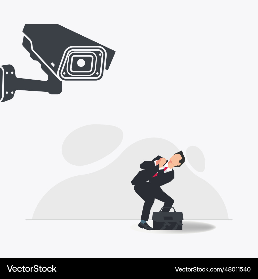 Cctv surveillance businessman design Royalty Free Vector