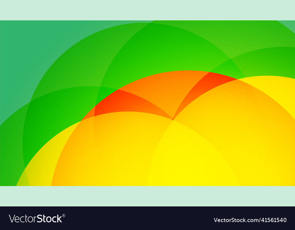 Orbs green yellow colorful abstract geometric Vector Image