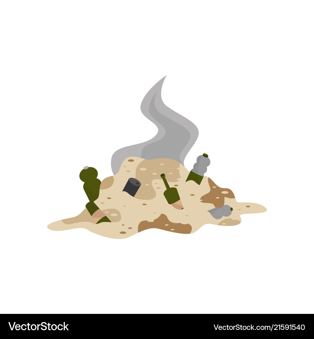 Pile of decaying garbage environmental pollution Vector Image