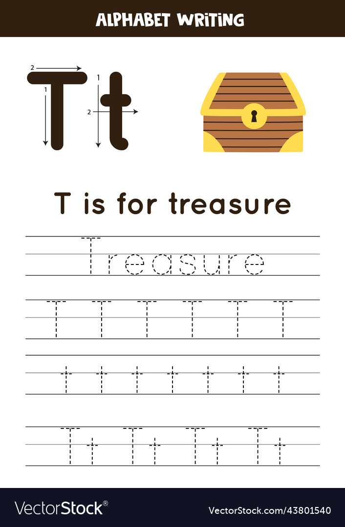 Tracing alphabet letters for kids learning letter Vector Image