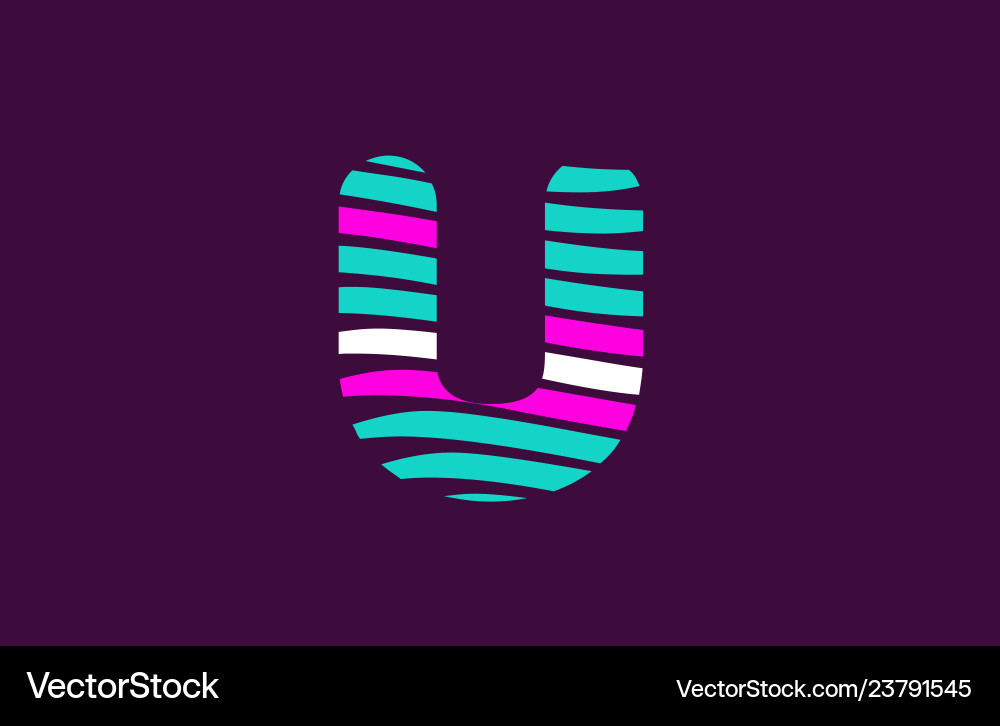 Alphabet letter u logo icon design typography Vector Image