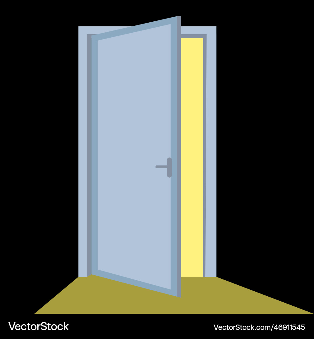 An open door in abstract style Royalty Free Vector Image