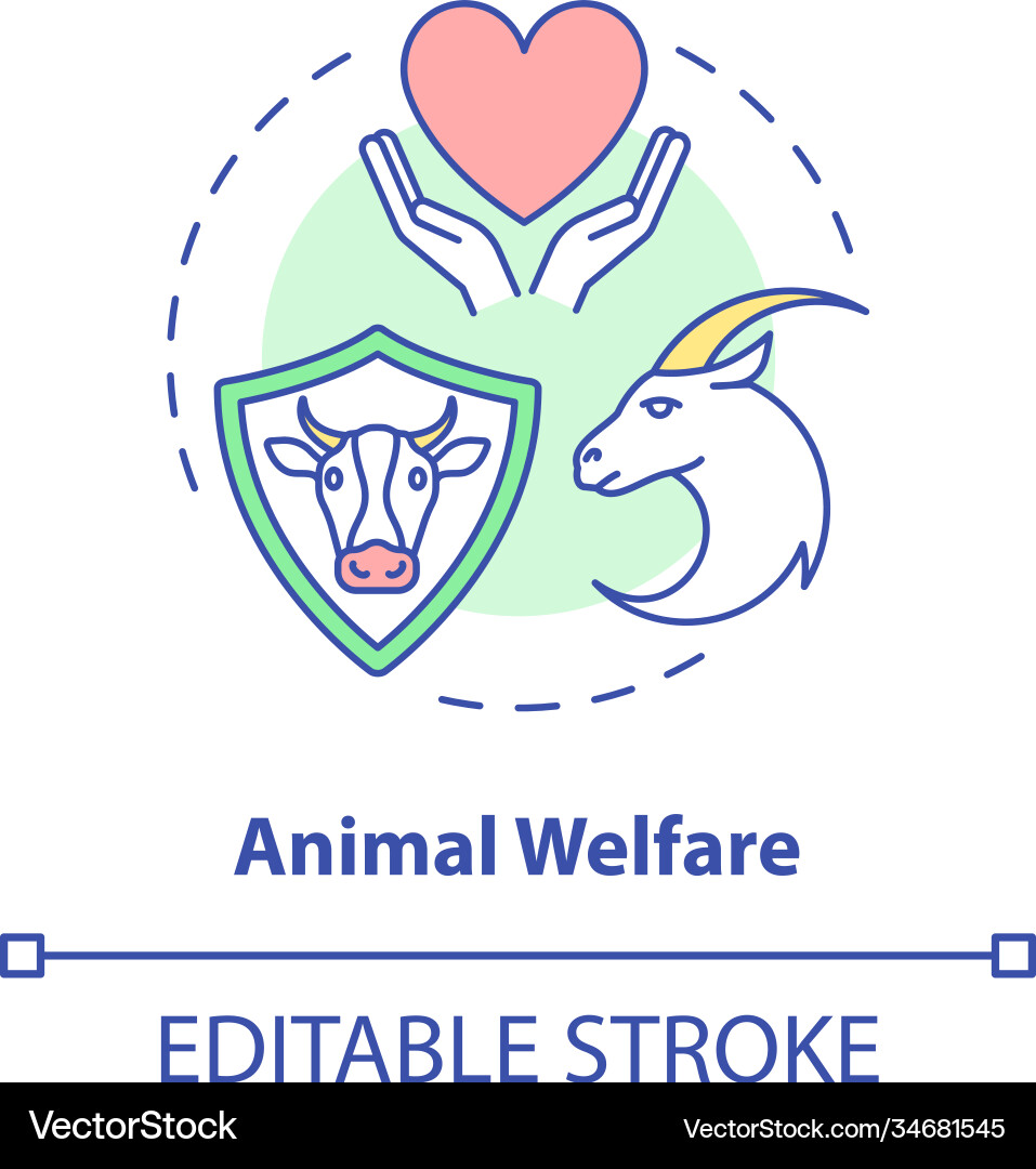 Animal welfare concept icon Royalty Free Vector Image