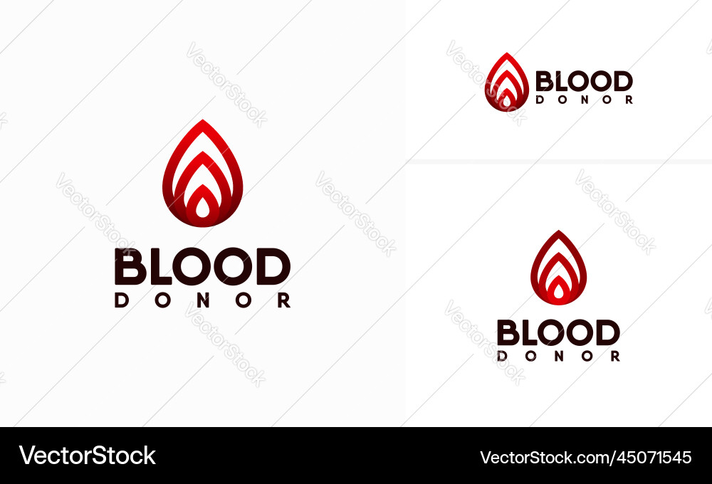 Blood donor logo designs template donation Vector Image