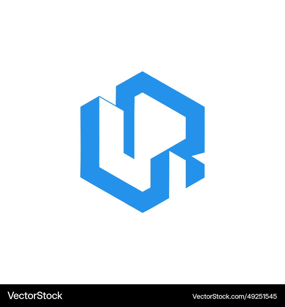 Letter r with house logo Royalty Free Vector Image
