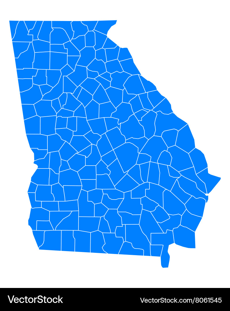 Map of georgia Royalty Free Vector Image - VectorStock