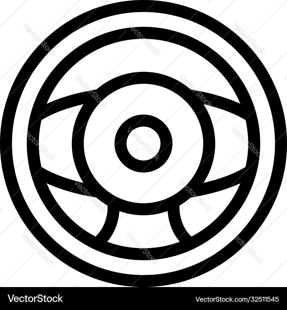 Racing steering wheel icon outline style Vector Image
