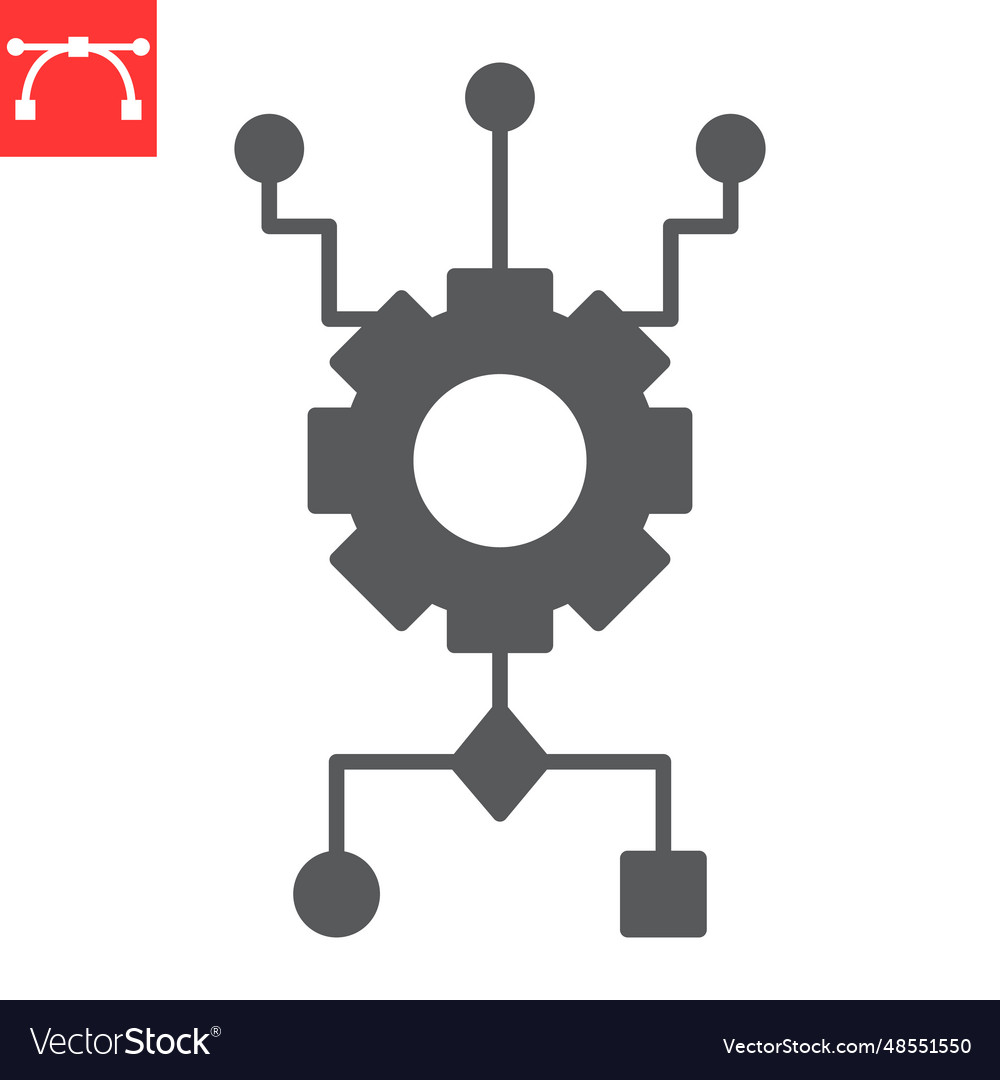 Algorithm glyph icon Royalty Free Vector Image Algorithm glyph icon Royalty Free Vector Image