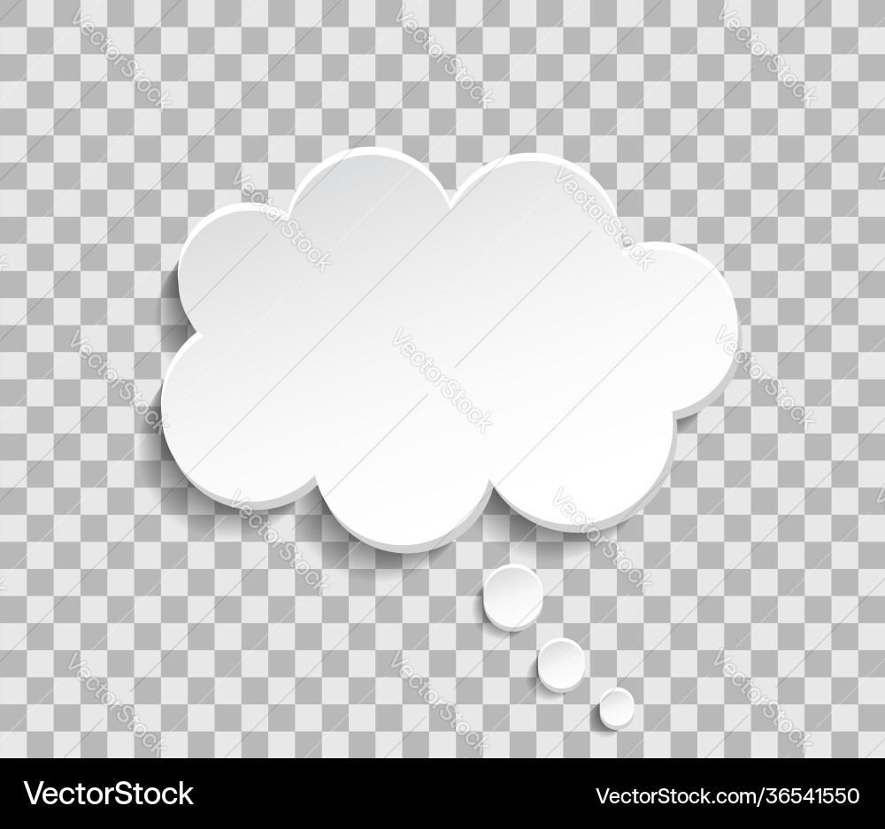 Bubble cloud for think and speech paper Royalty Free Vector