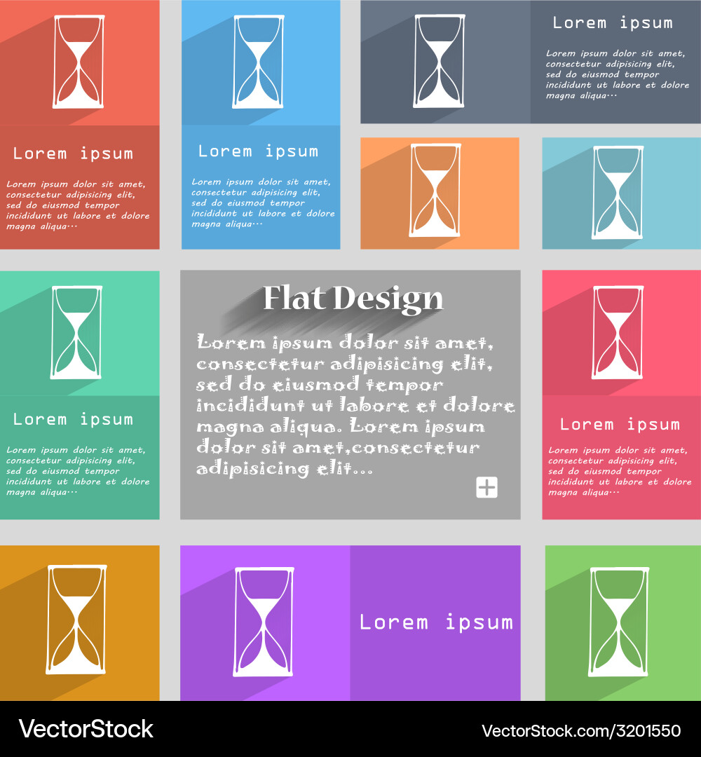 Hourglass sign icon sand timer symbol set Vector Image