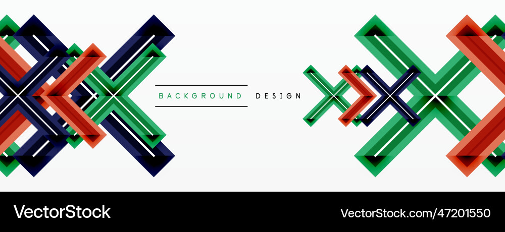 Minimal geometric background cross line design Vector Image