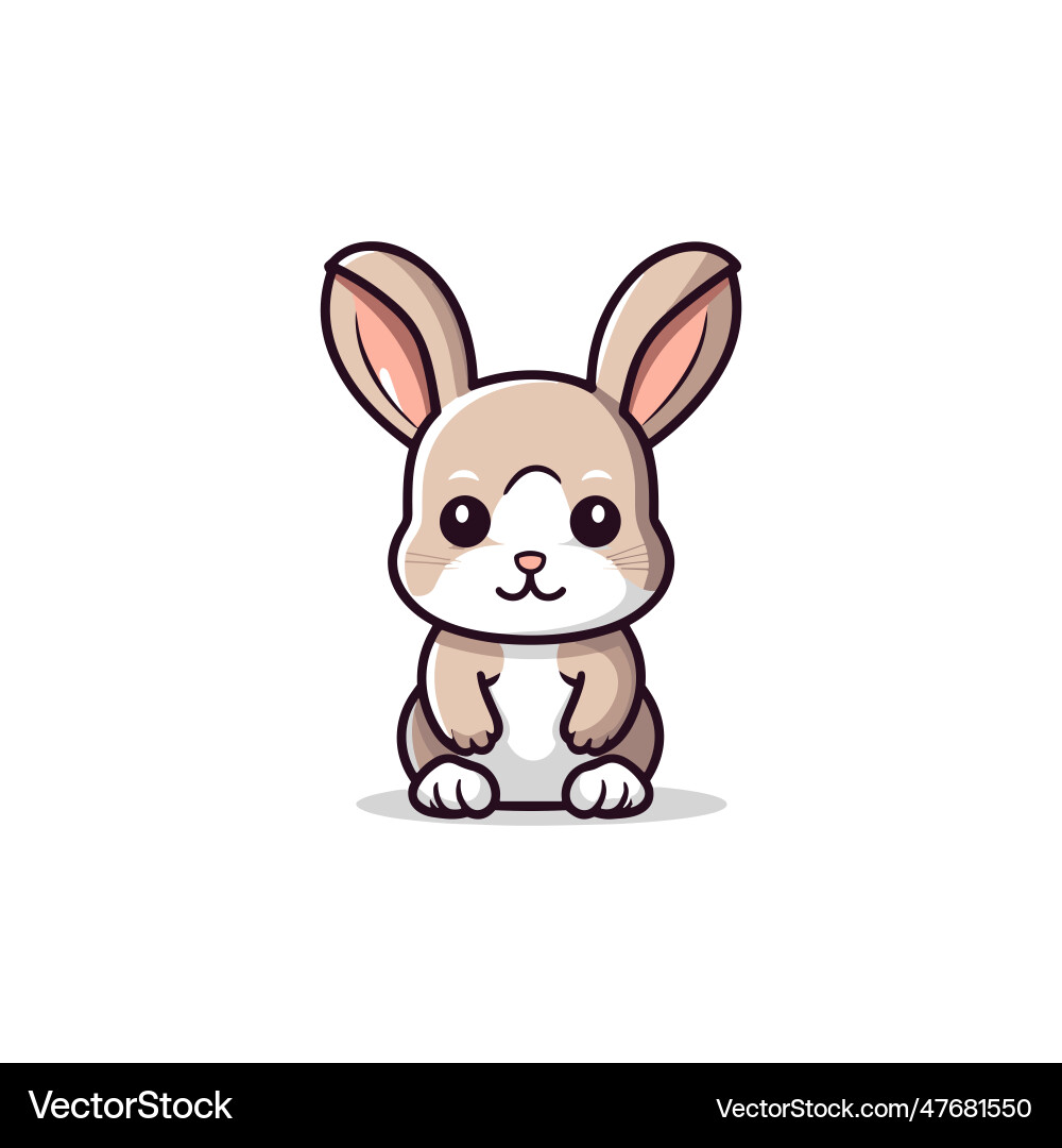 Rabbit buck hand-drawn buck doodle style Vector Image