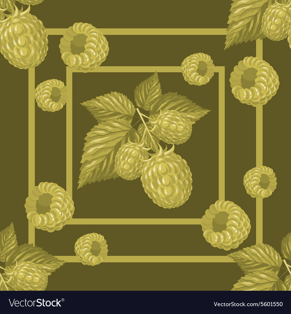Seamless pattern with branches raspberry Vector Image