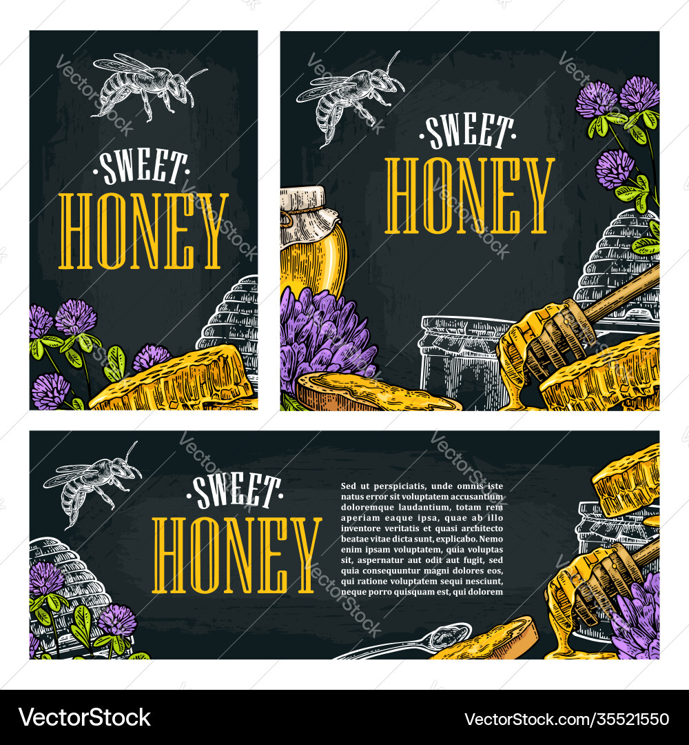 Set horizontal vertical and square posters Vector Image