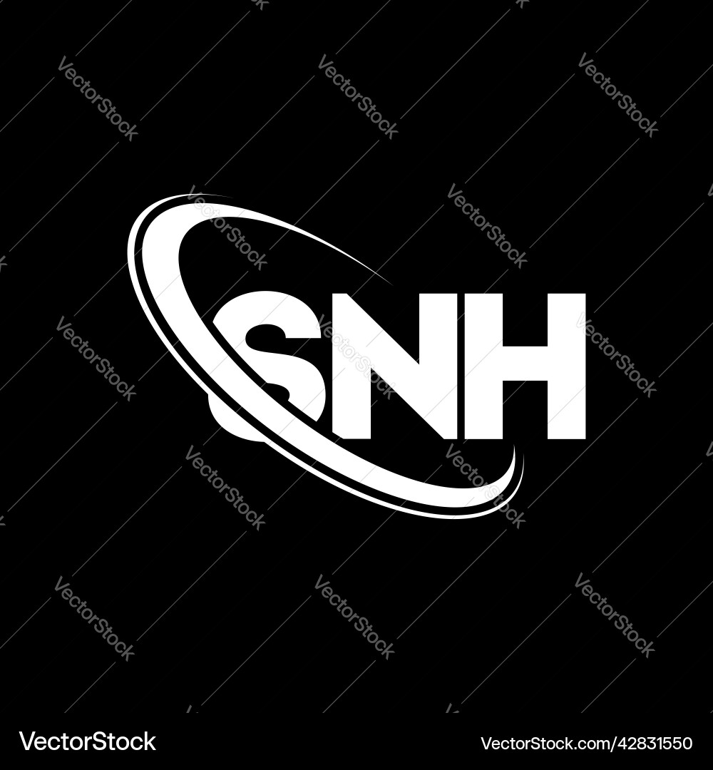Snh logo letter design Royalty Free Vector Image
