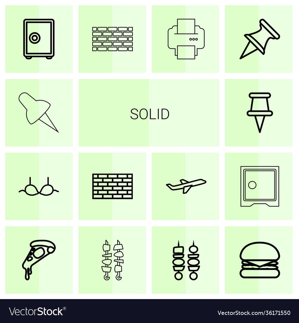 Solid icons Royalty Free Vector Image - VectorStock