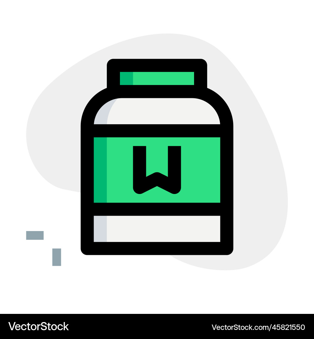 Whey powder nutritious bodybuilding supplement Vector Image
