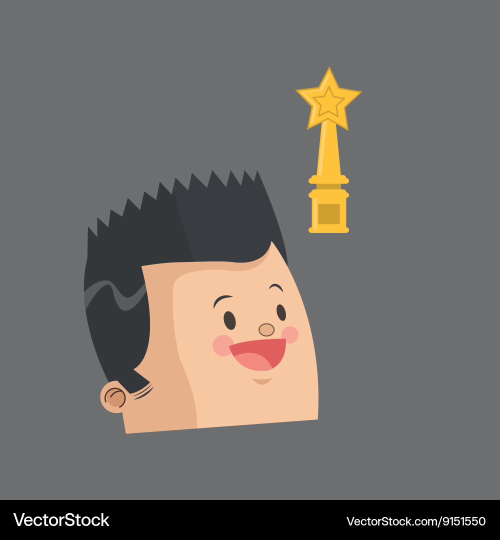 Winner design success concept flat Royalty Free Vector Image
