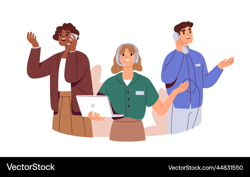 Work calls business communication concept Vector Image