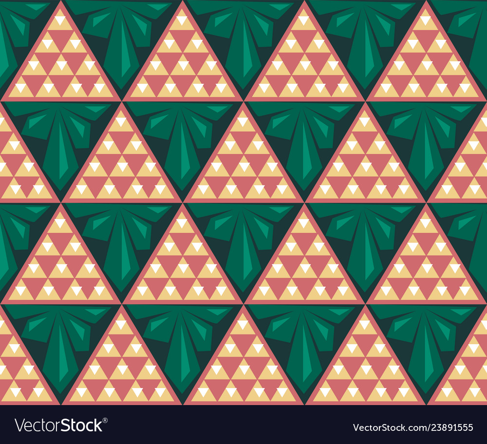Abstract triangles color seamless pattern Vector Image
