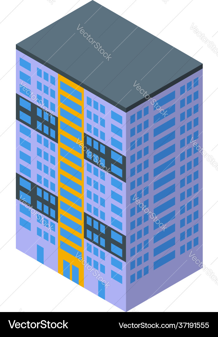 Apartment rent icon isometric style Royalty Free Vector