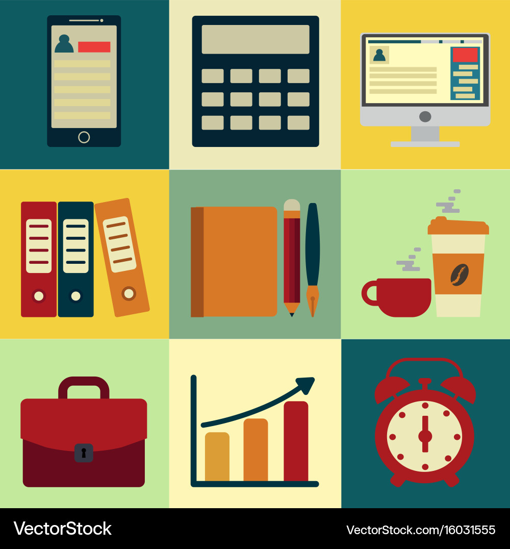 Business icons with background design Royalty Free Vector