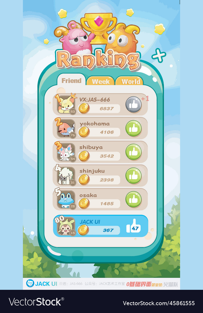 Complete Set Of Level Button Game Ui Pop Up Icon Vector Image