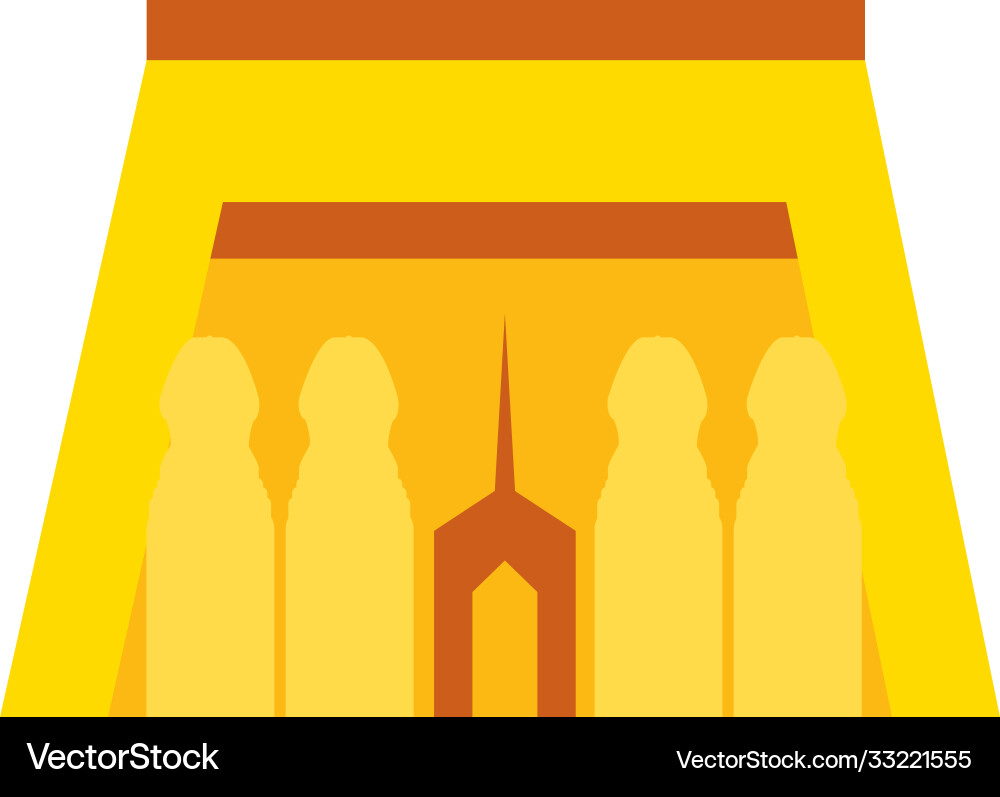 Egyptian tomb icon flat style Royalty Free Vector Image