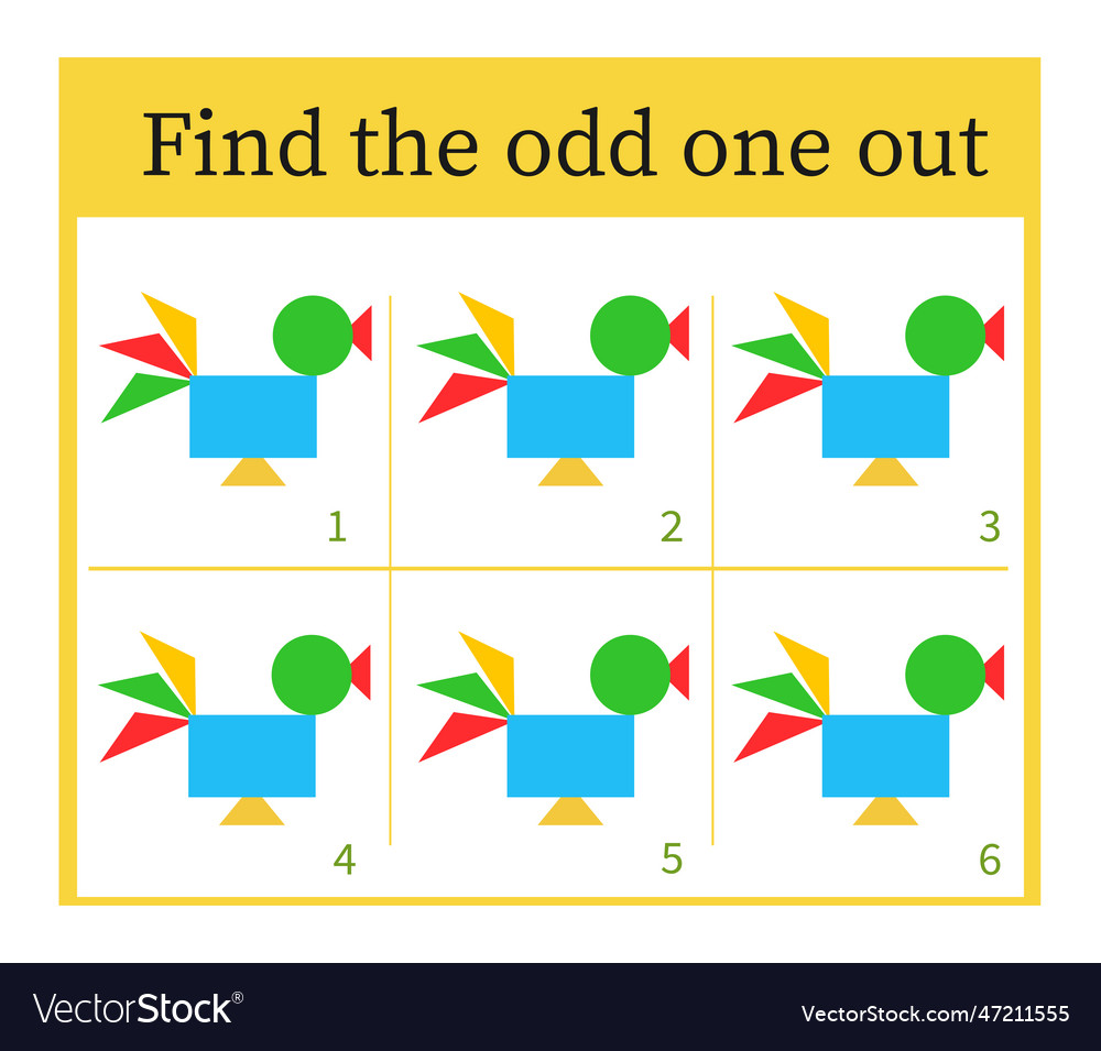 Game for kids task development of attention Vector Image