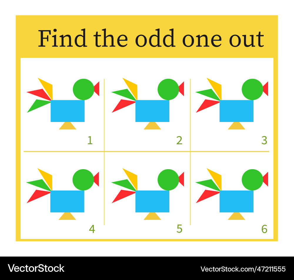 Game for kids task for development of attention Vector Image
