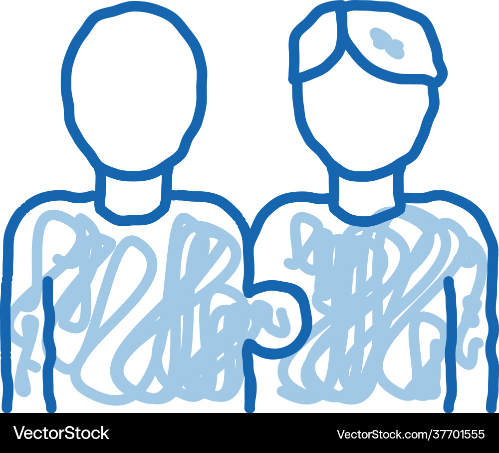 Human one whole doodle icon hand drawn Royalty Free Vector