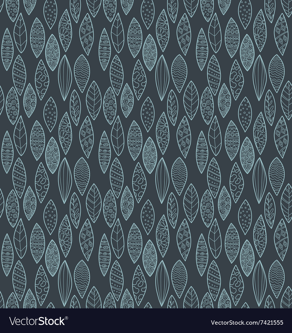 Pattern leaves Royalty Free Vector Image - VectorStock