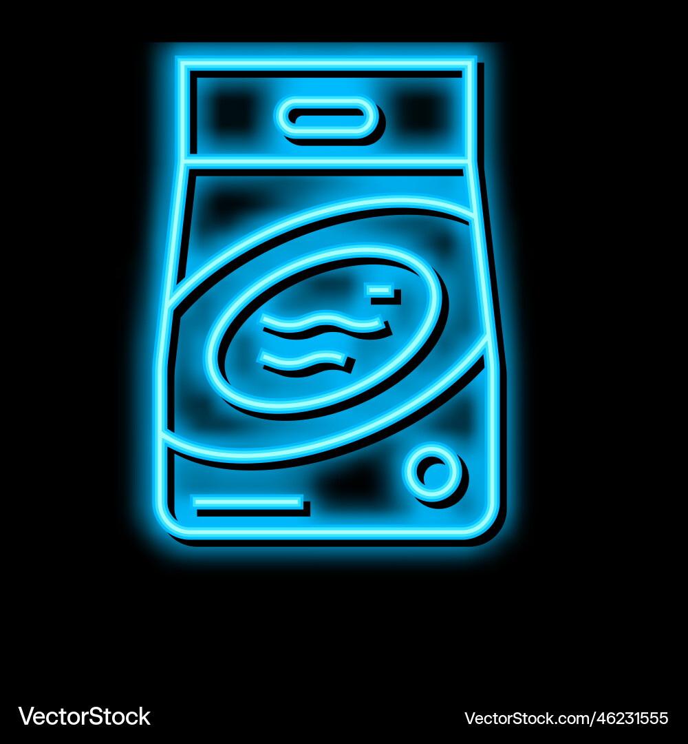 Powder bag neon glow icon Royalty Free Vector Image