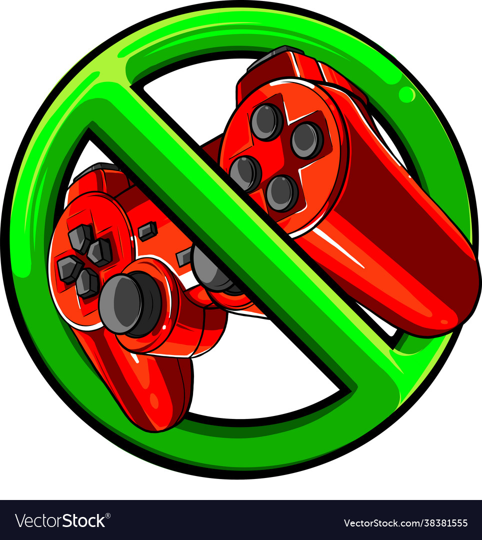 Symbol Prohibition Gaming Controller Royalty Free Vector
