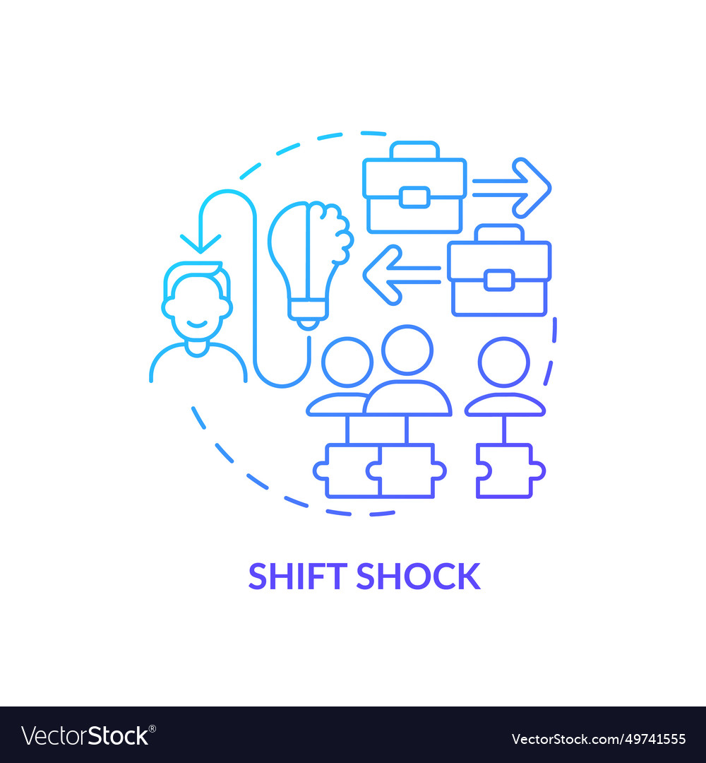 Thin line simple gradient shift shock icon concept