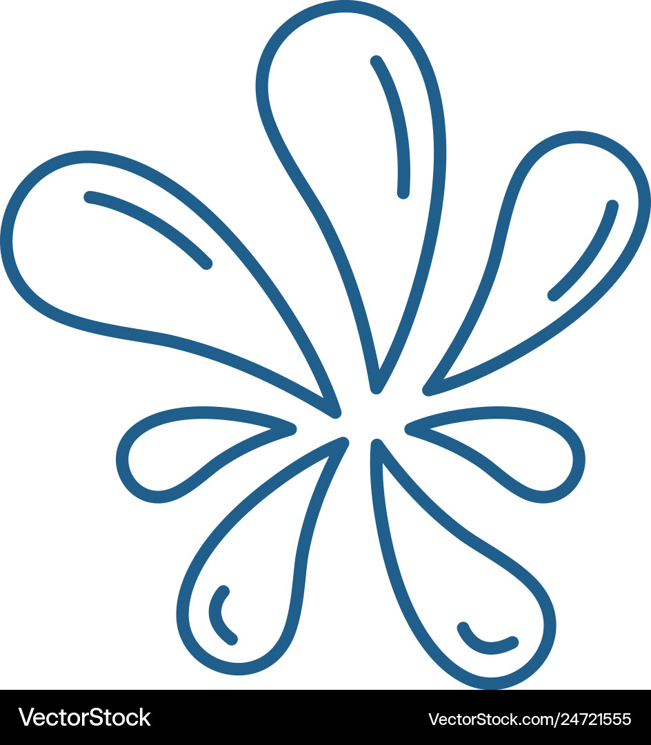 Water spray line icon concept spray flat Vector Image