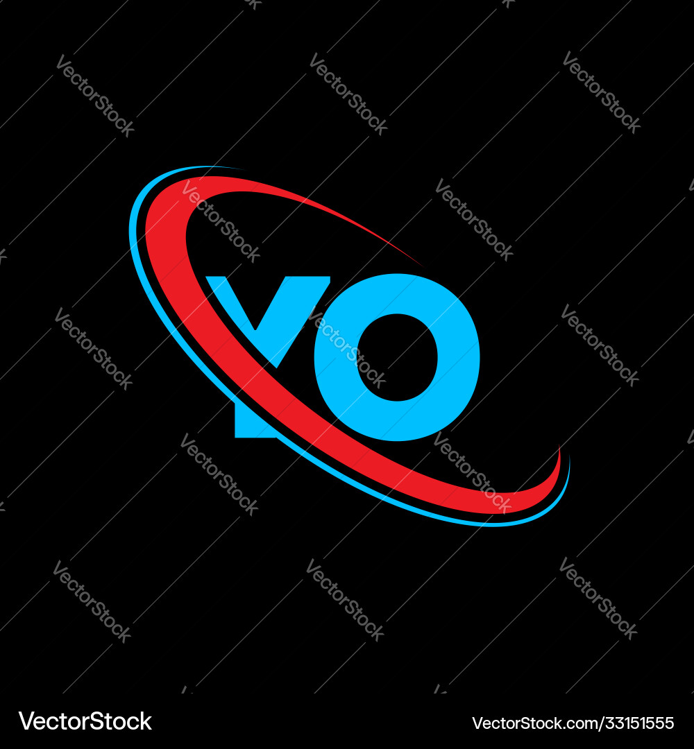 Yo y o letter logo design initial letter Vector Image