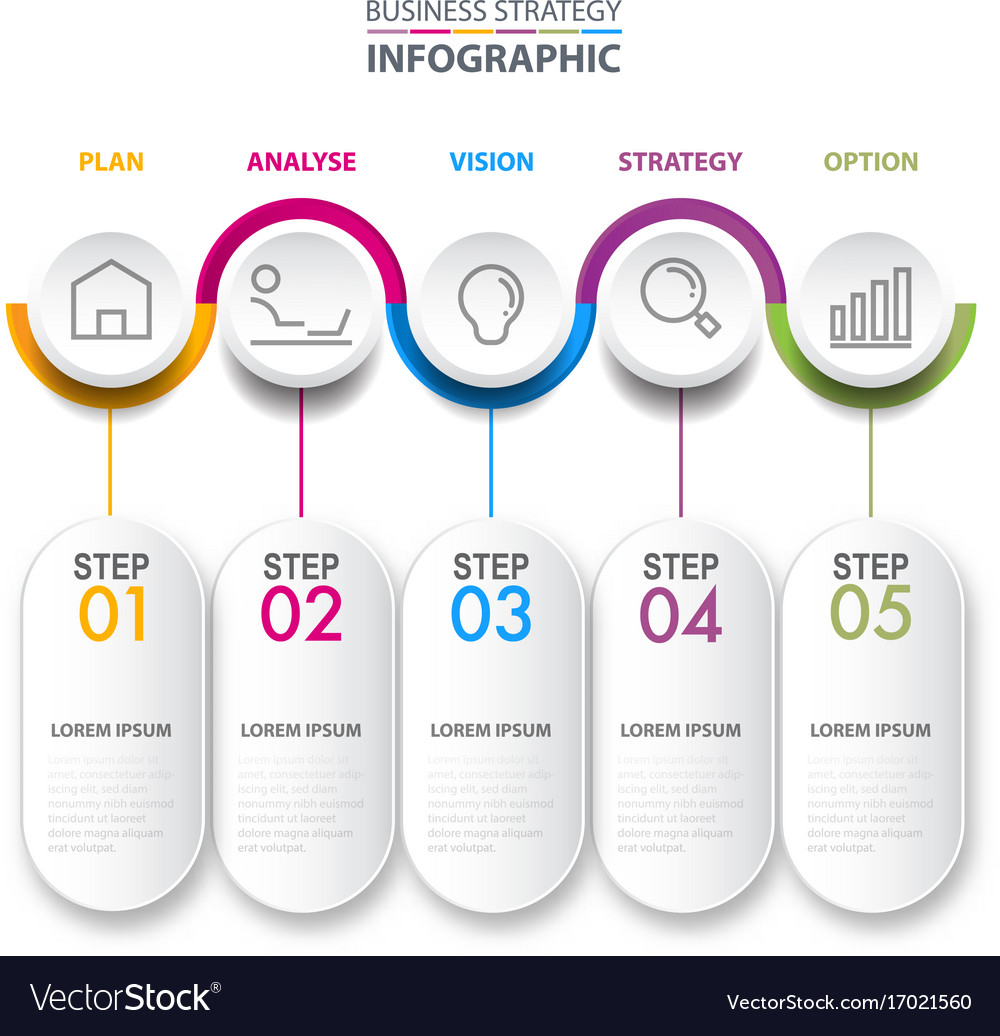 Business infographics design elements template Vector Image