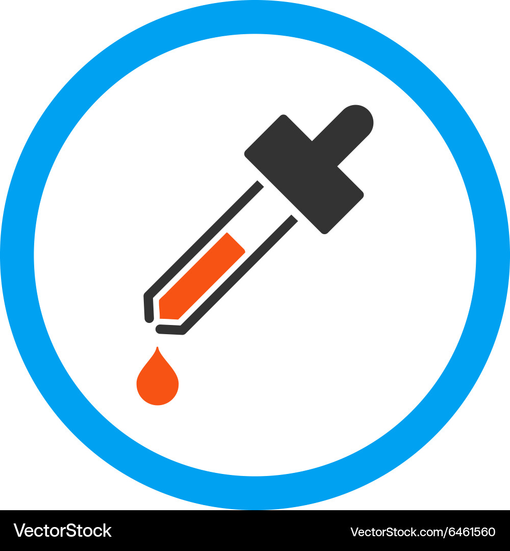 Dropper rounded icon Royalty Free Vector Image