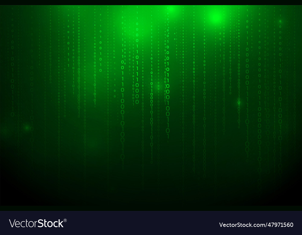 Futuristic binary code matrix texture backdrop Vector Image