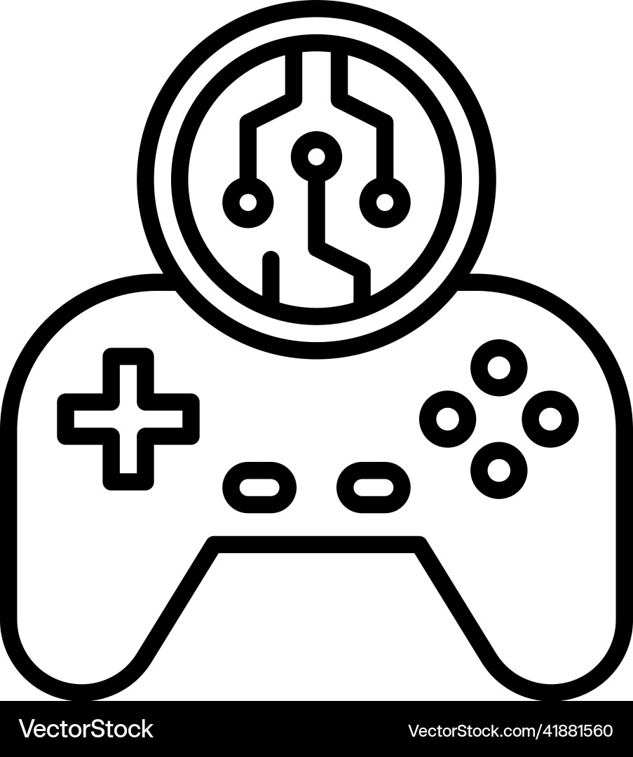 Gamefi icon crypto related Royalty Free Vector Image