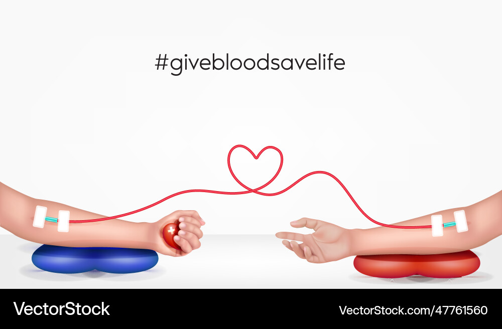 Give blood save life Royalty Free Vector Image