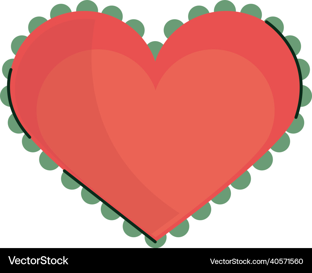 Heart love ornament Royalty Free Vector Image - VectorStock