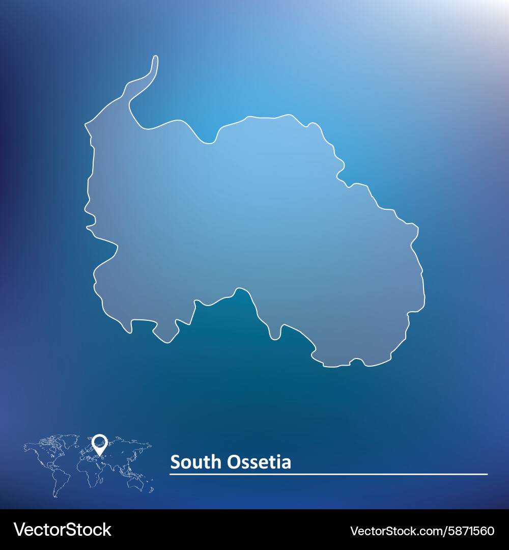 Map of south ossetia Royalty Free Vector Image