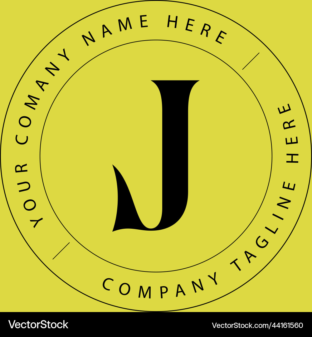 Modern brand monogram initial letter j logo design