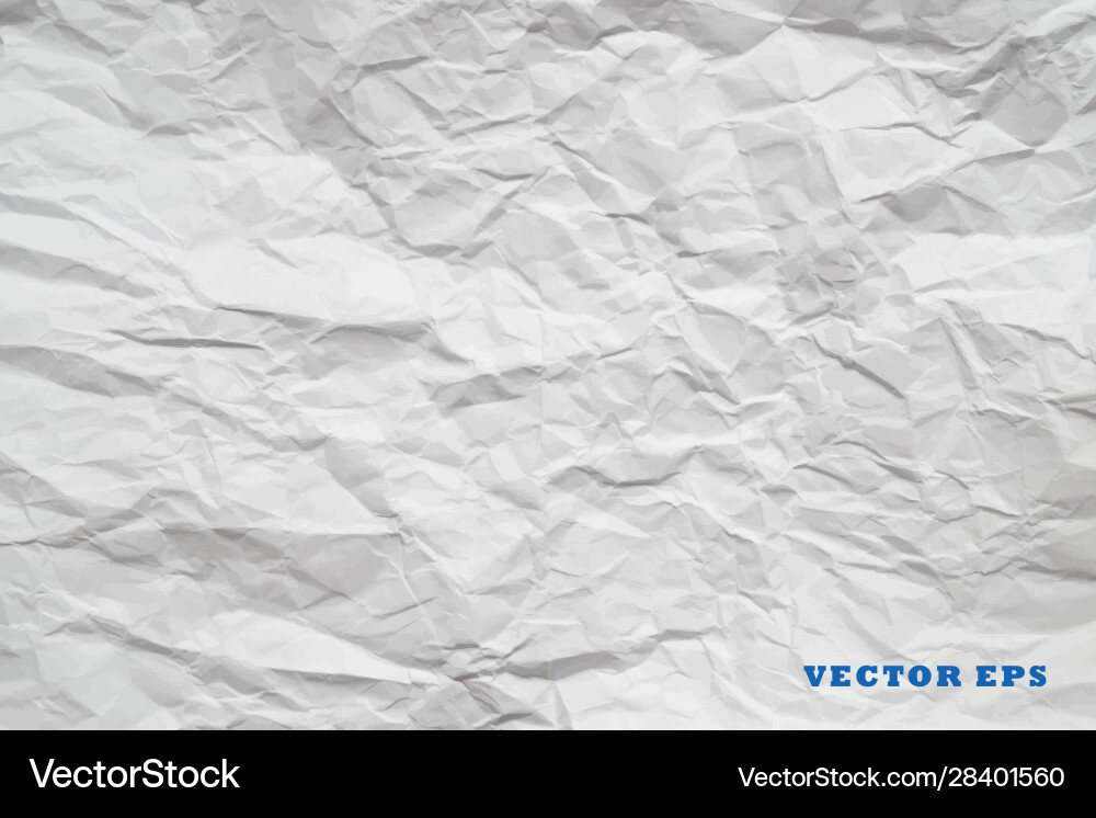 Paper sheet crumpled white old spoiled Royalty Free Vector
