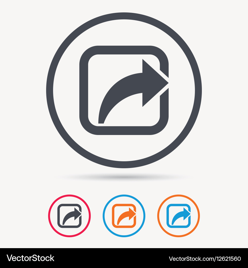 Share icon send social media information Vector Image
