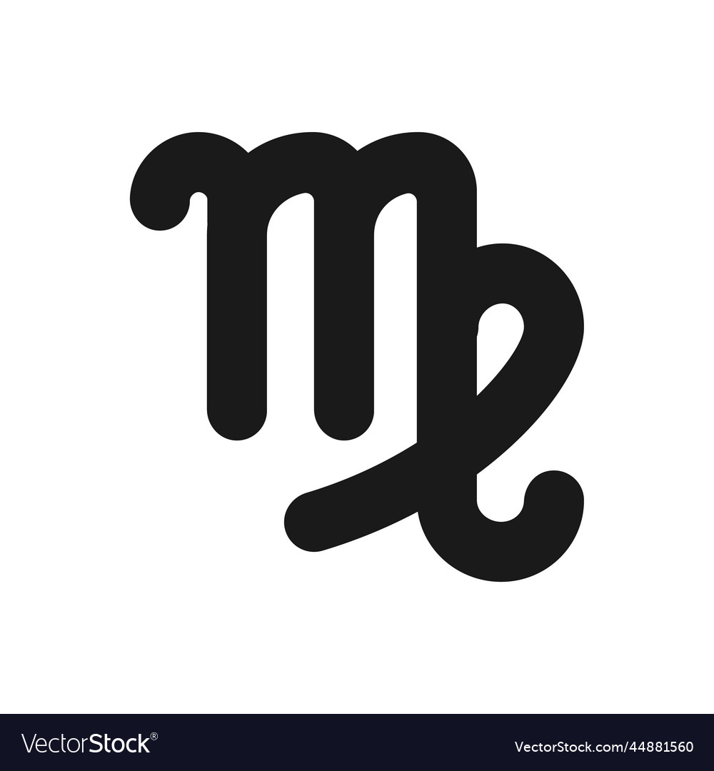 Virgo black glyph icon Royalty Free Vector Image